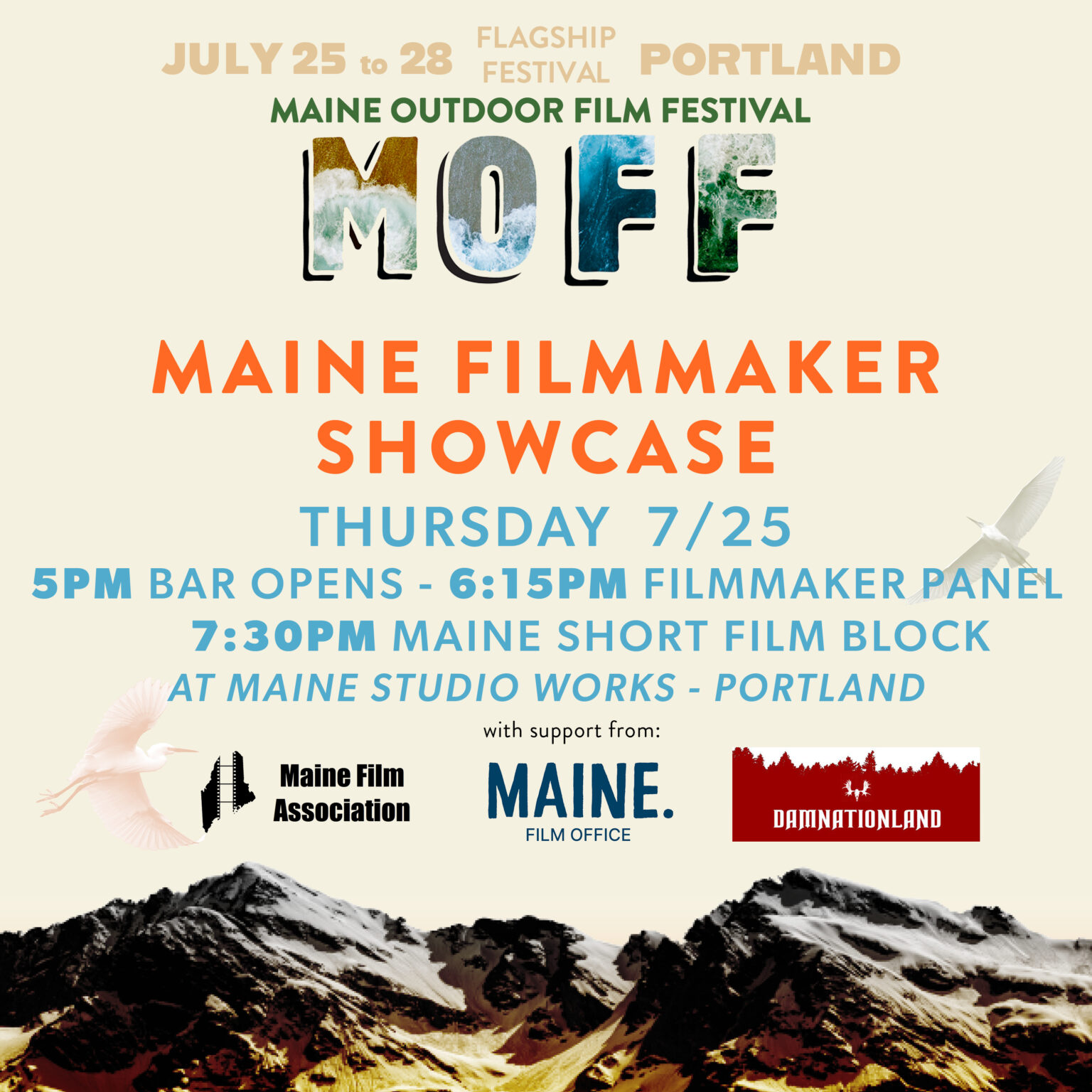 Maine Filmmaker Showcase • July 25, 2024 MOFF in Portland Maine